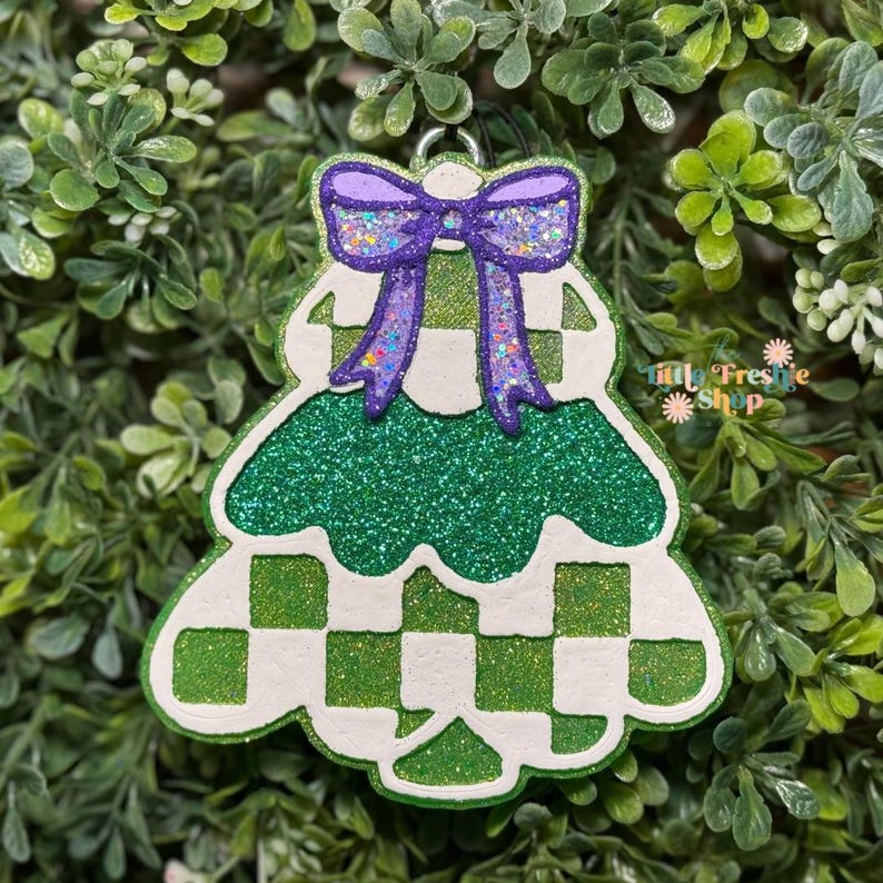 Checkered Christmas Tree Freshie, Christmas Freshies, Christmas Freshy ...