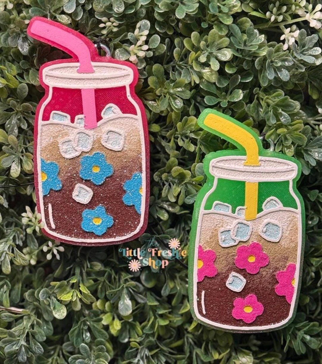 Floral Iced Coffee Freshie, Iced Coffee Freshy, Coffee Lovers, Caffine ...