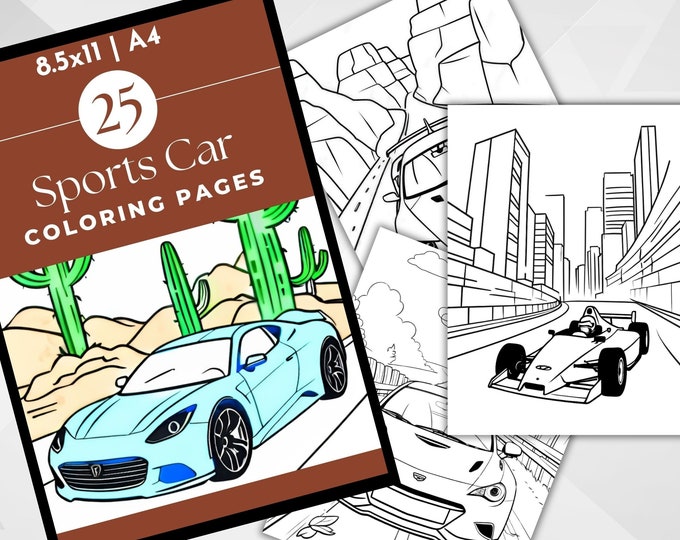 30 Cool Car Coloring Book Pages, Coloring Pages for Kids and Adults ...