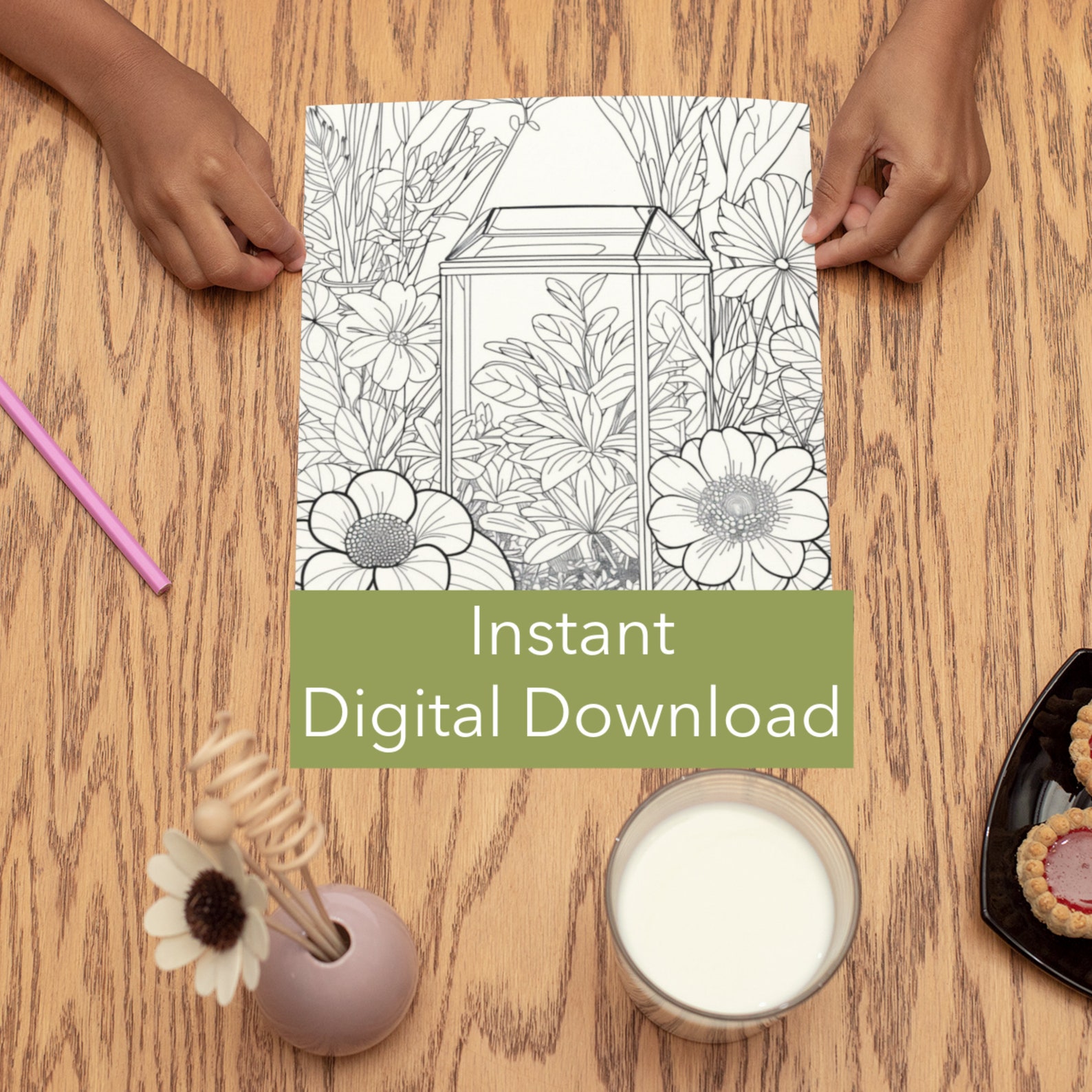 Terrarium Coloring Pages, Mindfulness, Adults and Kids Coloring Page ...