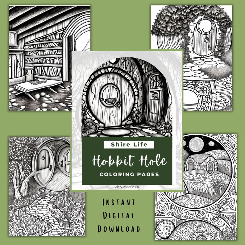 Hobbit House Coloring, Fantasy Homes, Fantasy Life, Adult Kids ...