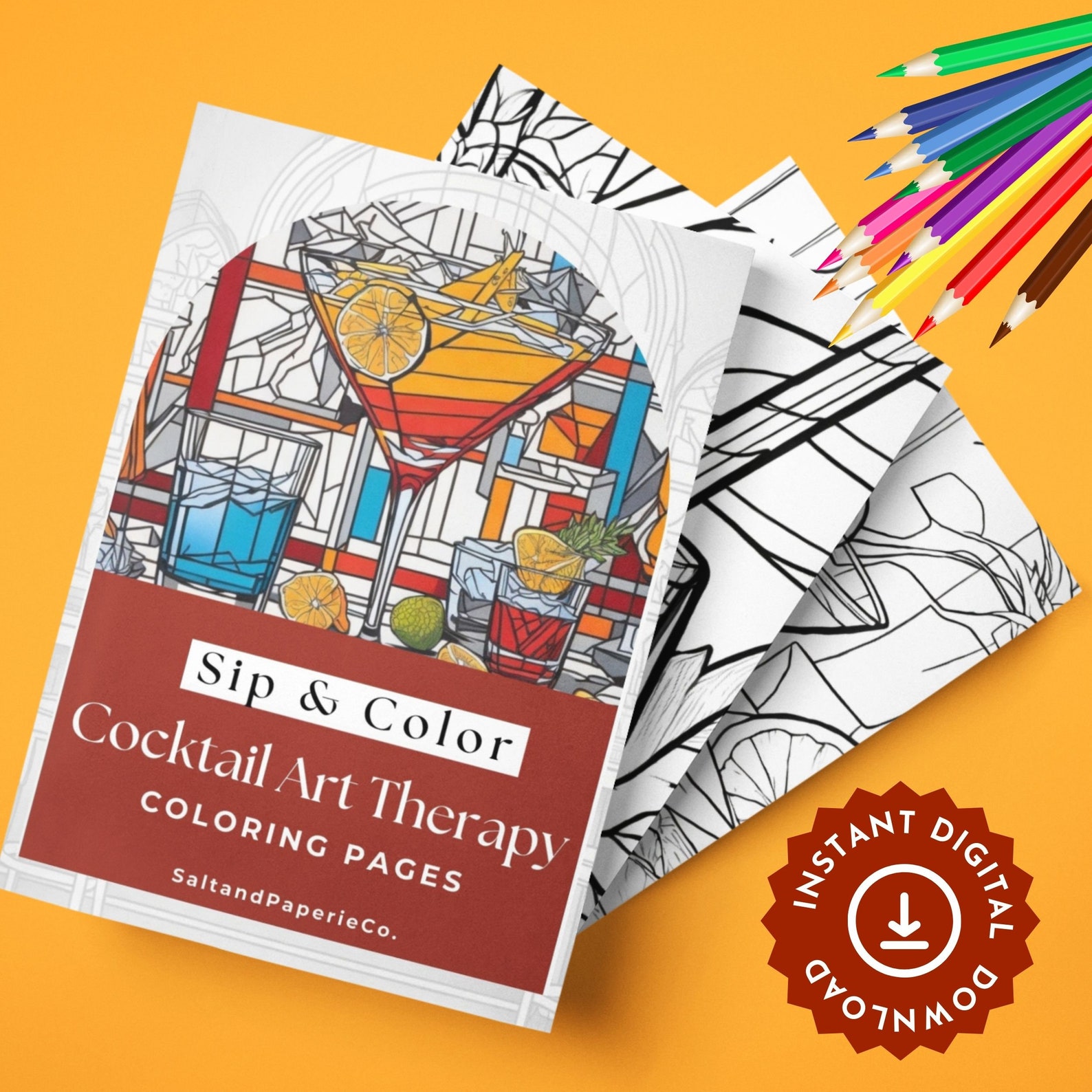 Cute Cocktail Coloring Pages, Drink Lover Fun Printable,adult Party ...