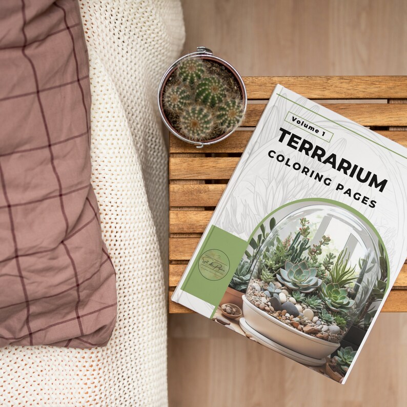 Terrarium Coloring Pages, Mindfulness, Adults and Kids Coloring Page ...