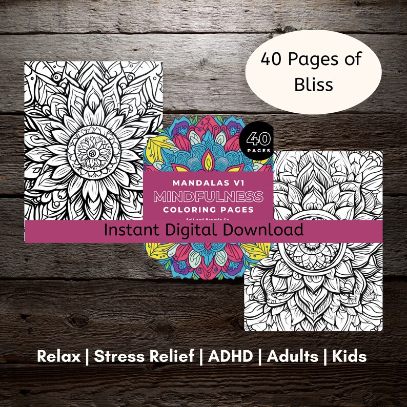 Mandala Flower Coloring Page, Floral Mandala Design for Relaxation ...