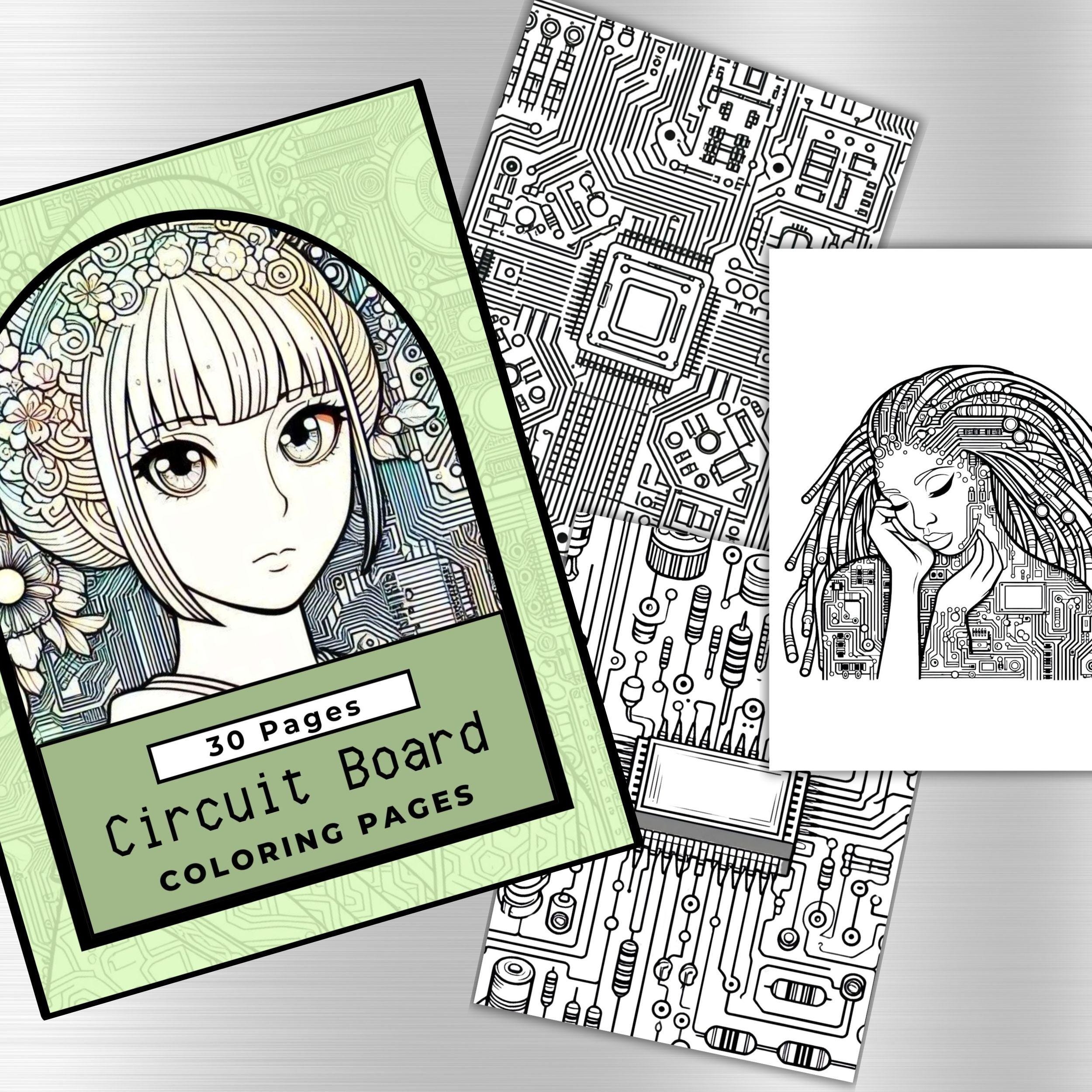 Manga Tech Coloring, Computer Anime Coloring Pages, Technology Computer ...