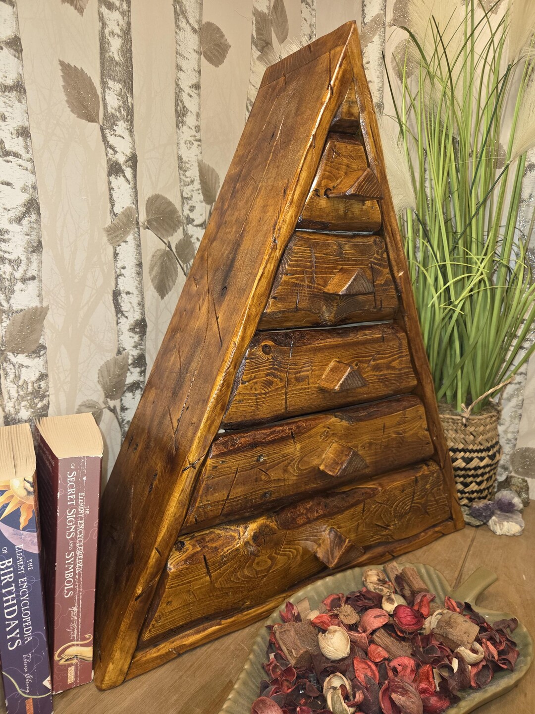 Handmade Pyramid Drawers Rustic Barnwood High Gloss Finish Set of 5 ...