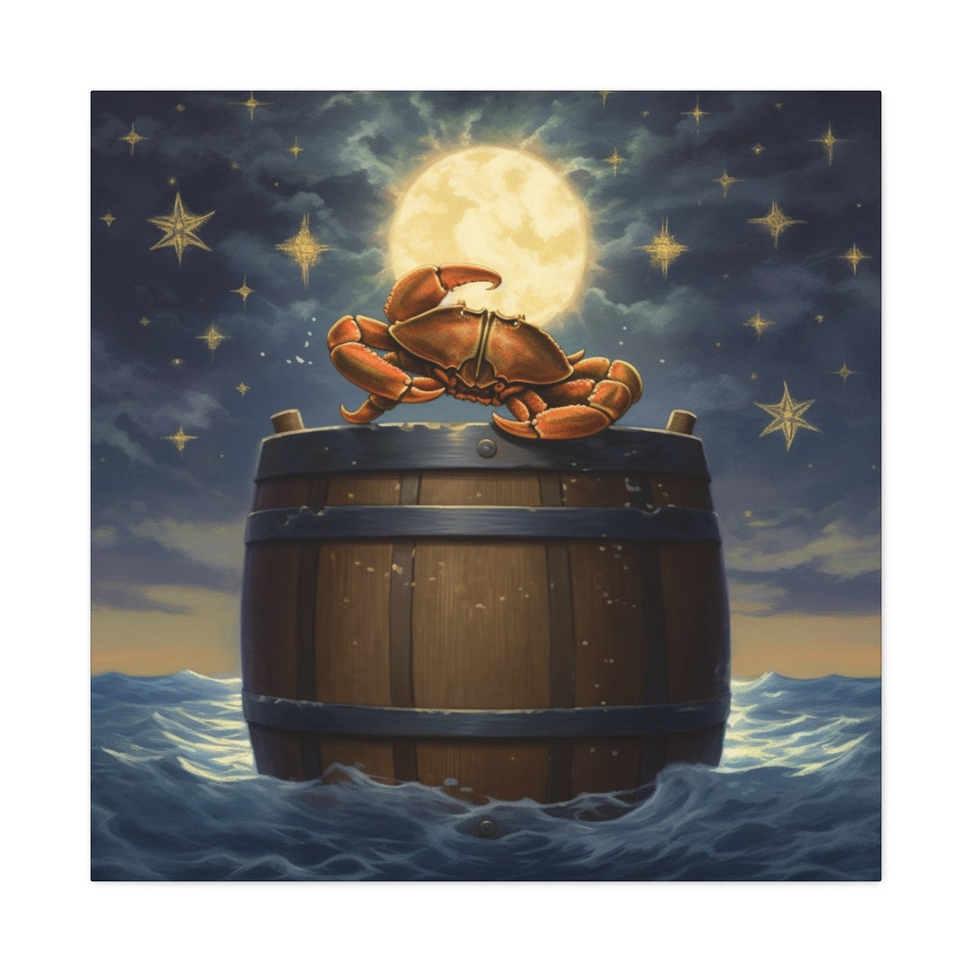 Cancer Crab Astrology Art - Etsy