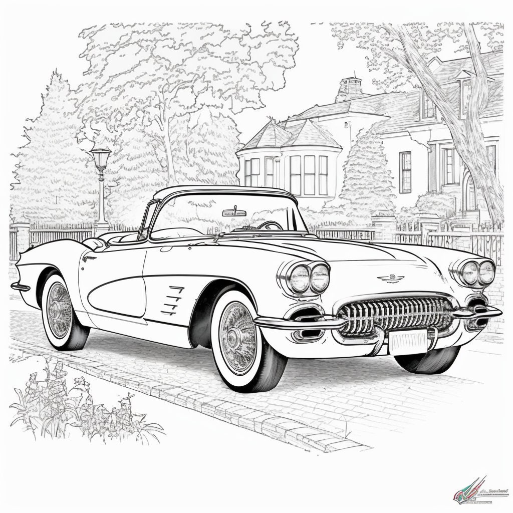 58 Corvette Coloring Pages