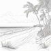 Beach Scenery Coloring Pages Art Instant Download Digital AI Artwork ...