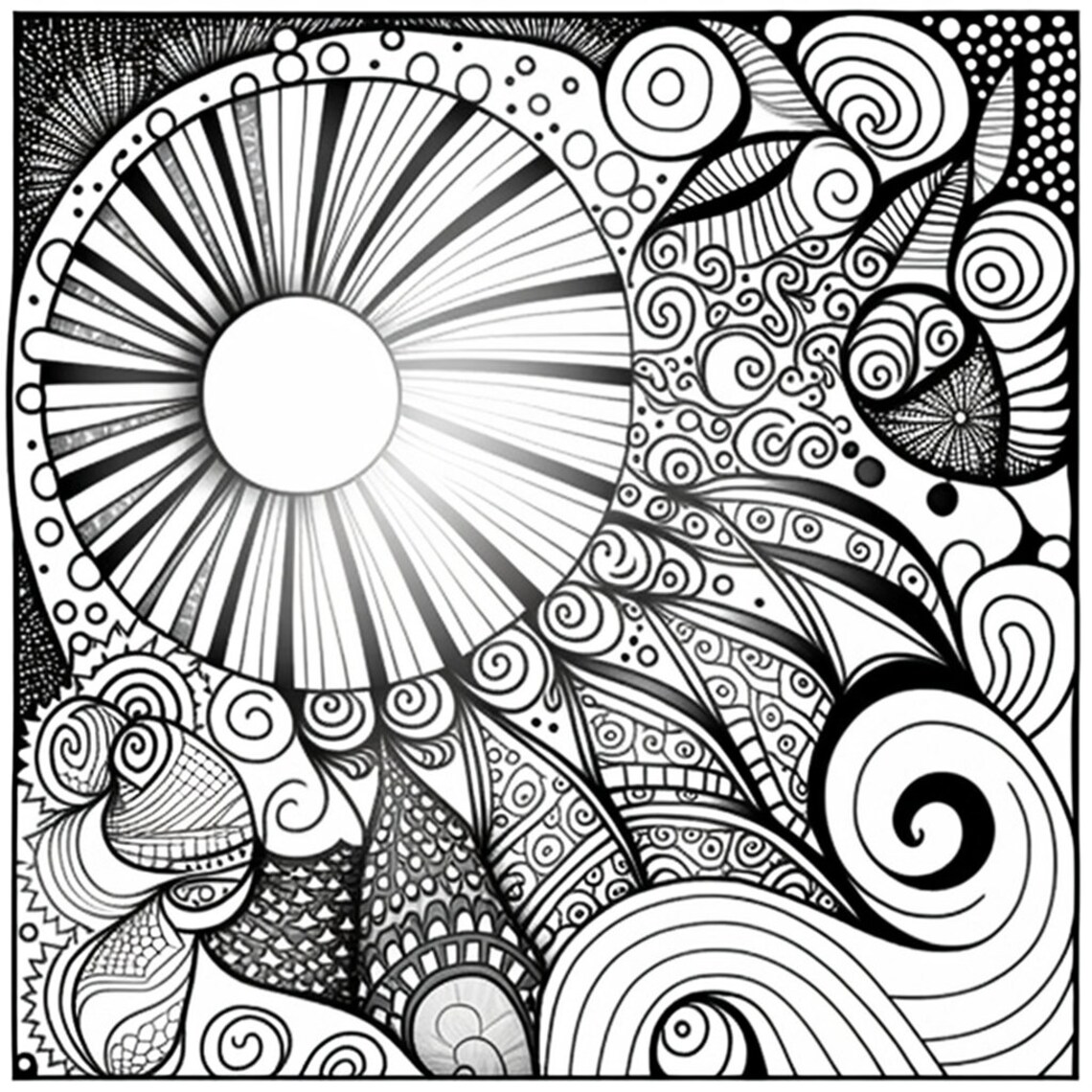 Abstract Coloring Pages Art Downloadable Digital Prints Kids Teens ...