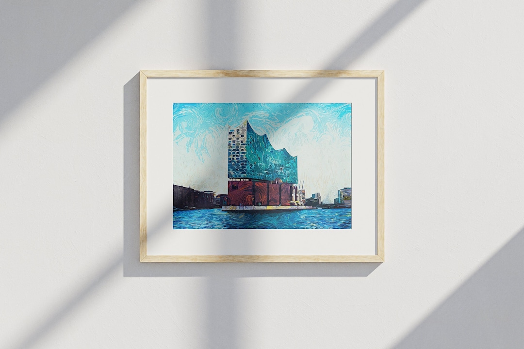 Elbphilharmonie Hamburg Watercolor Poster: Architectural Masterpiece ...