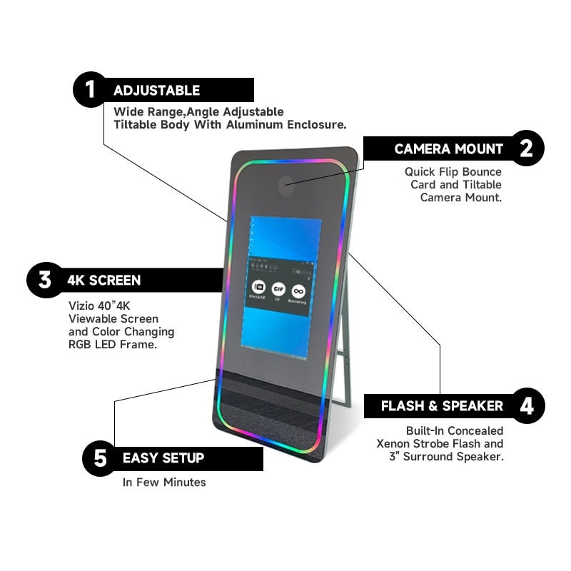 Magic Mirror Touch Screen Selfie Photo Booth Machine 40 Inch - Etsy UK