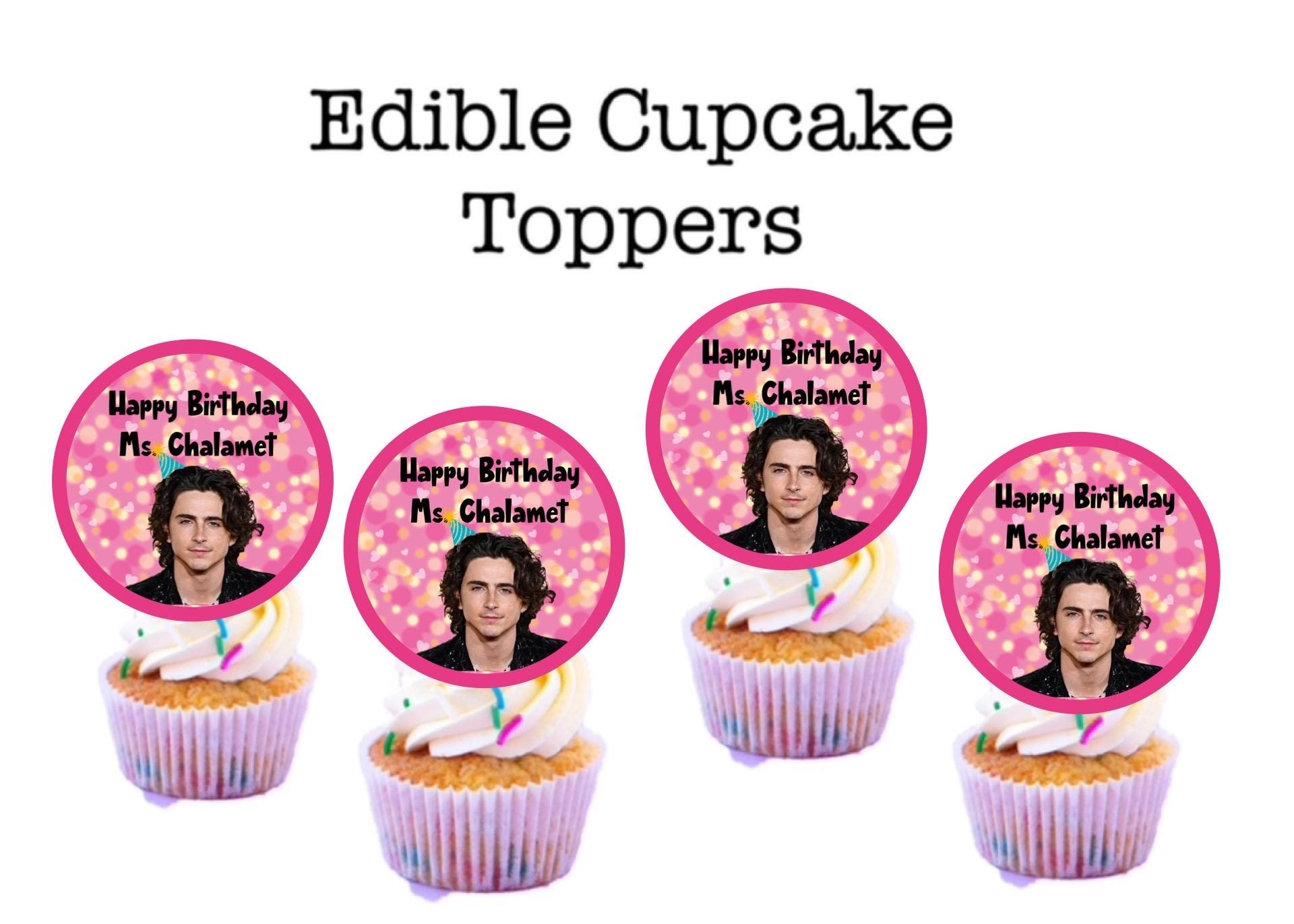 Timothee Chalamet Cupcake Toppers ,timothee Chalamet Birthday Cake ...