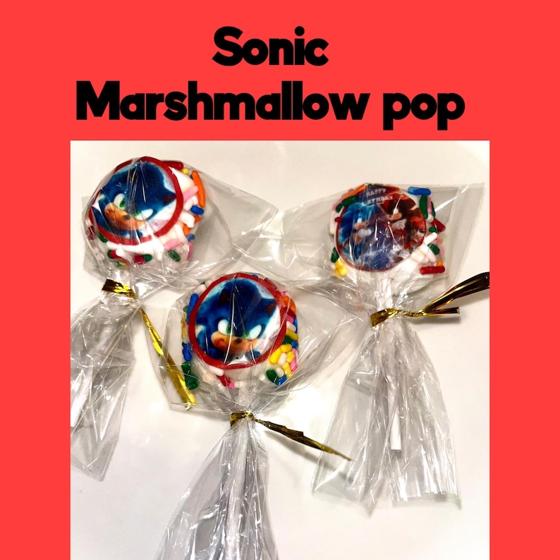 Sonic Marshmallow Pops , Sonic Treats , for Your Sonic Party , Sonic ...