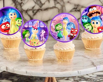Joy inside Out 2 Cupcake Toppers - Etsy