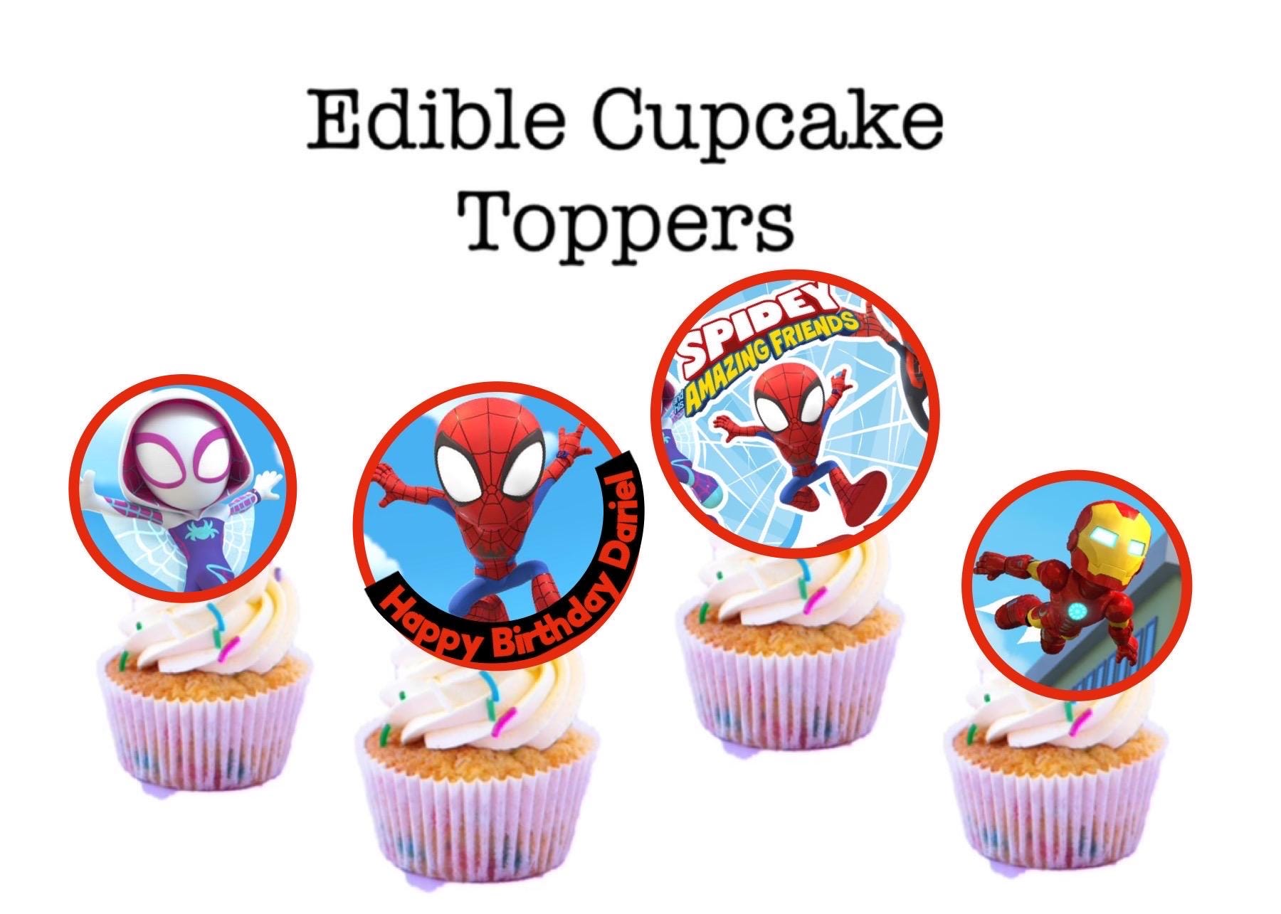 Spidey and His Amazing Friends Cupcake Toppers , Edible Cupcake Toppers ...