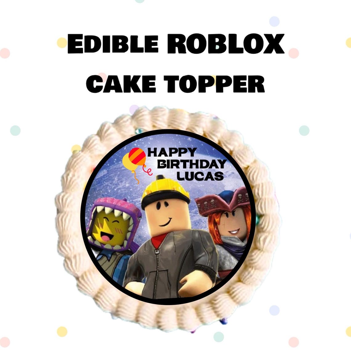 Roblox Cake Toppers , Edible Cake Toppers Roblox Birthday Cake Topper ...