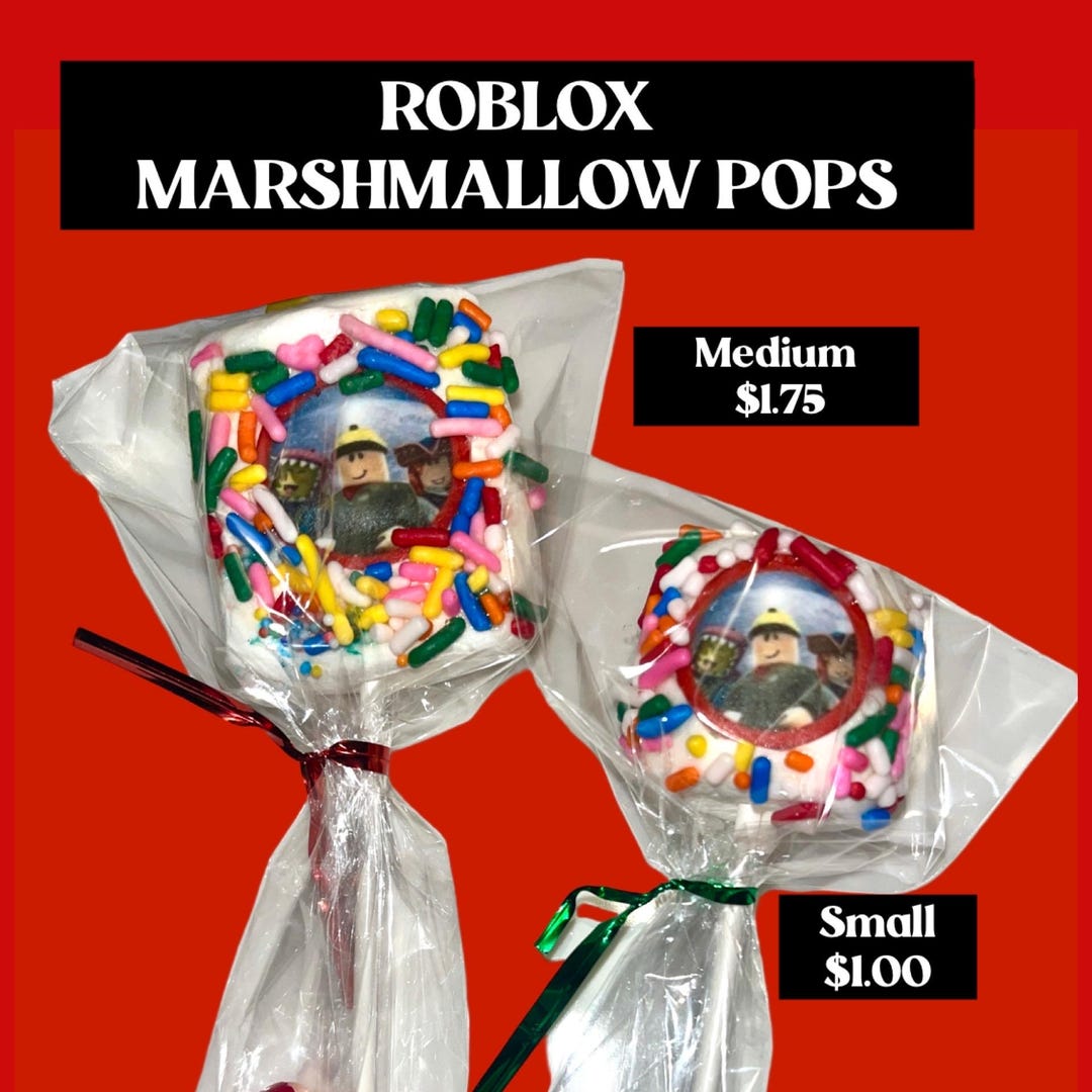 Roblox Marshmallow Pops , Roblox Treats , for Your Roblox Party ...
