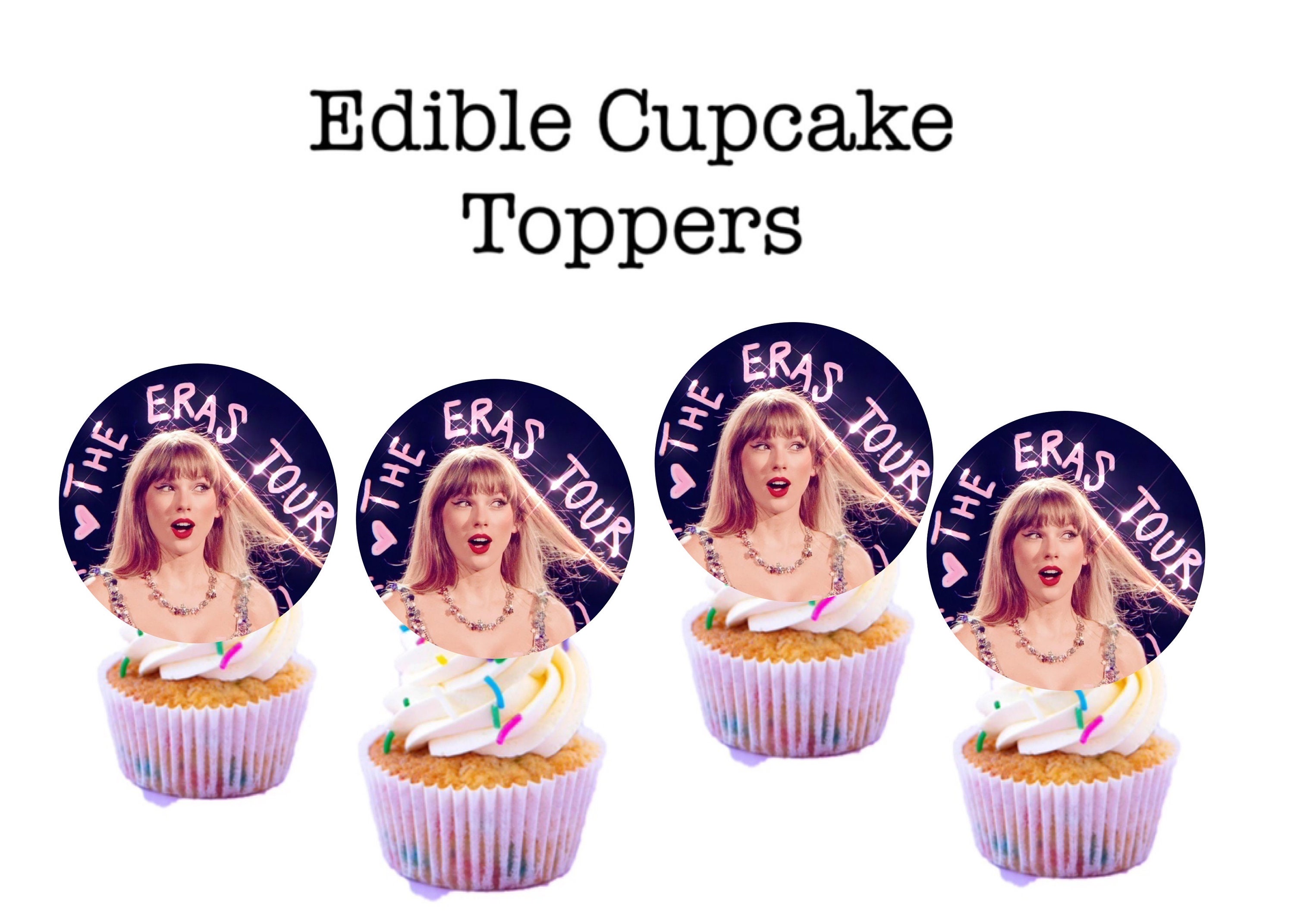 Taylor Swift Cupcake Toppers , Edible Swiftie Cupcake Toppers - Etsy