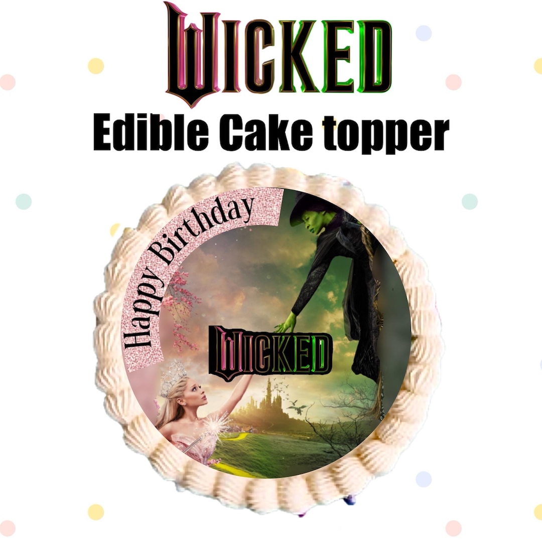Wicked Cake Topper , Wicked Edible Cake Toppers, Wicked Birthday - Etsy