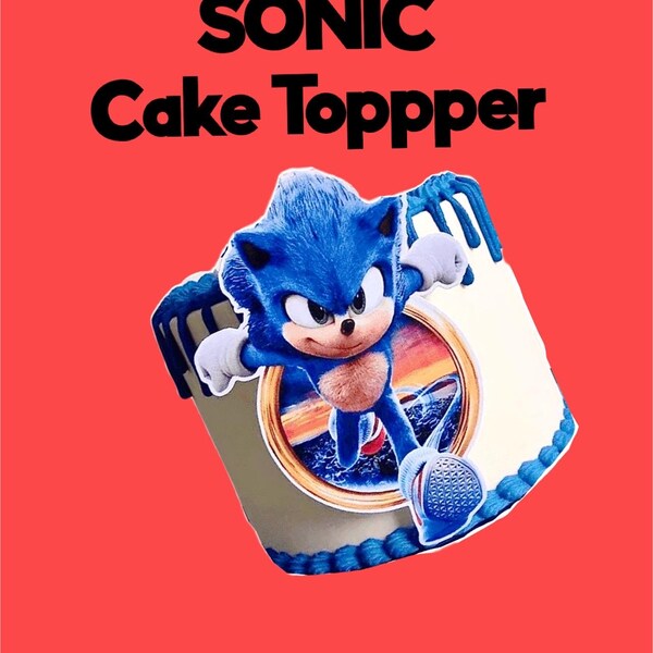 Sonic Cake Topper - Etsy