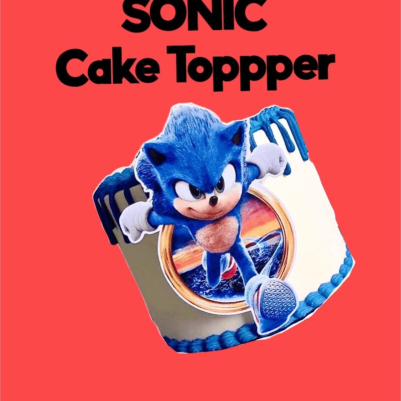 Sonic Cake Topper - Etsy