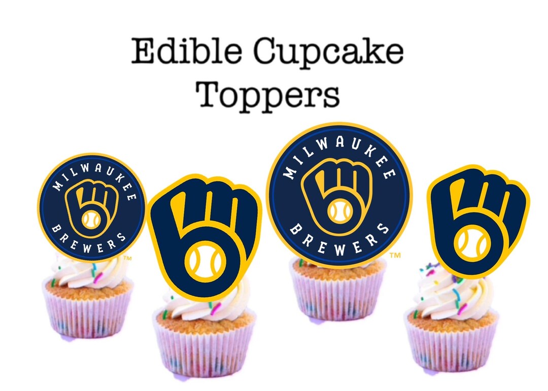 Milwaukee Brewers Cupcake Toppers, Milwaukee Brewers Baseball Cupcake ...
