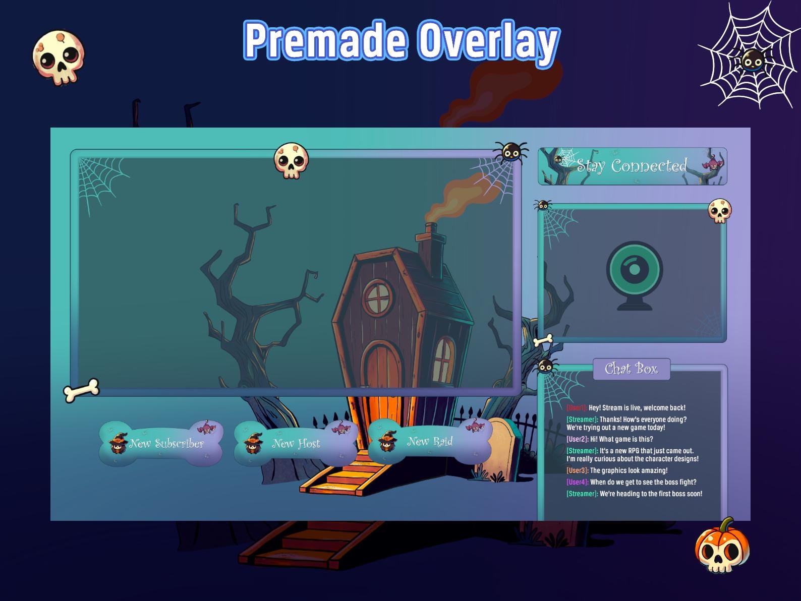 Spooky Coffin. Twitch Overlay, Twitch Screen, Stream Package for Twitch ...