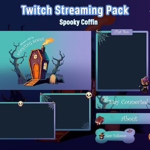 Spooky Coffin. Twitch Overlay, Twitch Screen, Stream Package for Twitch ...