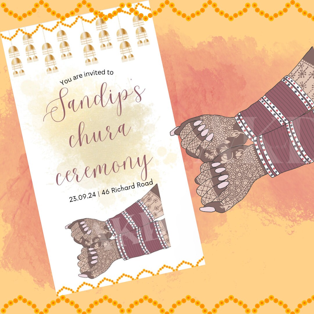 Chura Ceremony Invitation - Etsy