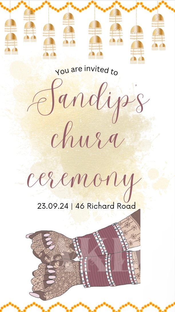 Chura Ceremony Invitation - Etsy