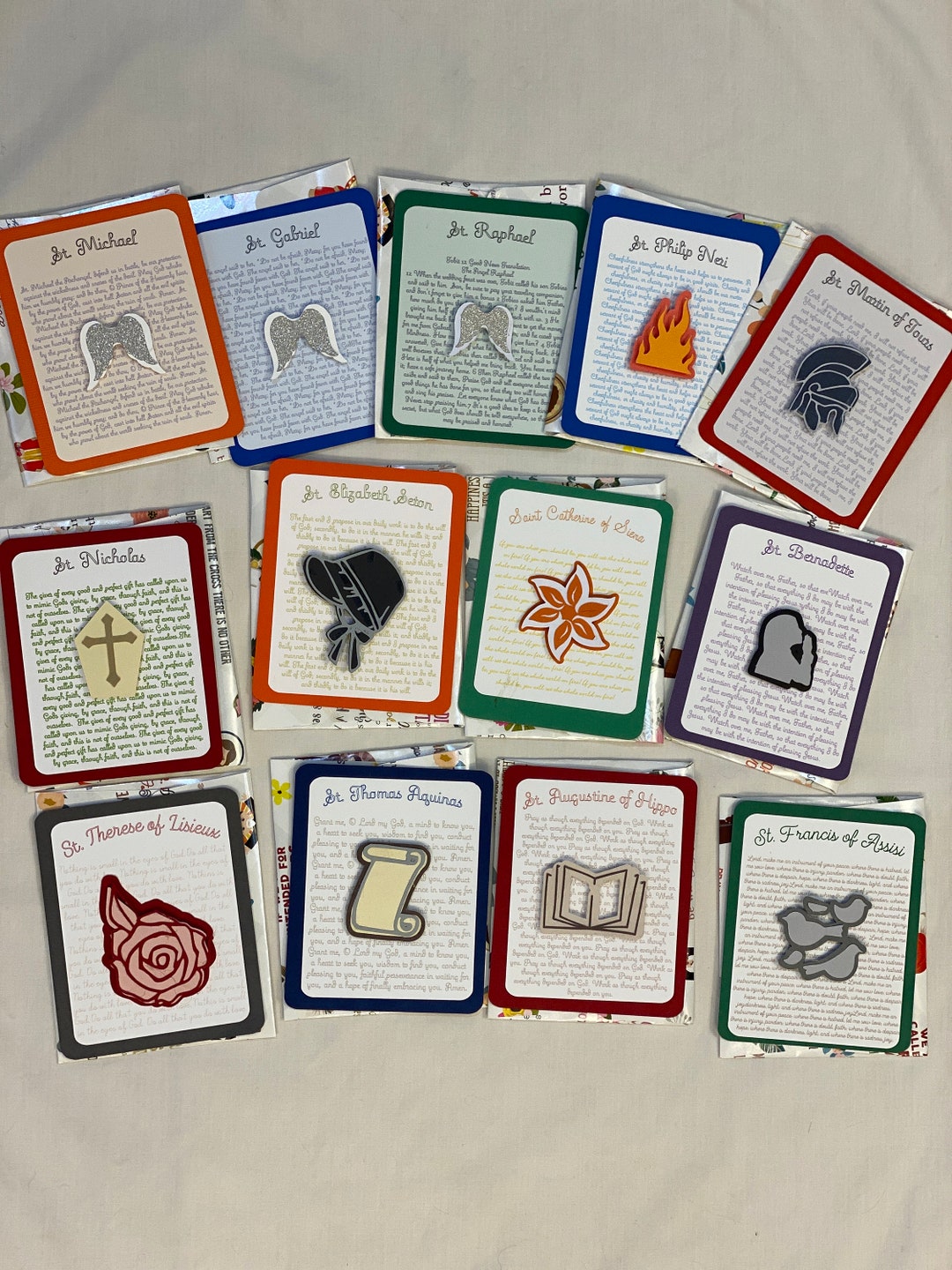 Catholic Saints Stationery Notecards. Handmade. Ready to Write Pleasant ...