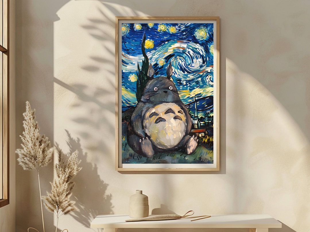 My Neighbor Totoro Poster, Studio Ghibli Totoro Starry Night Poster ...
