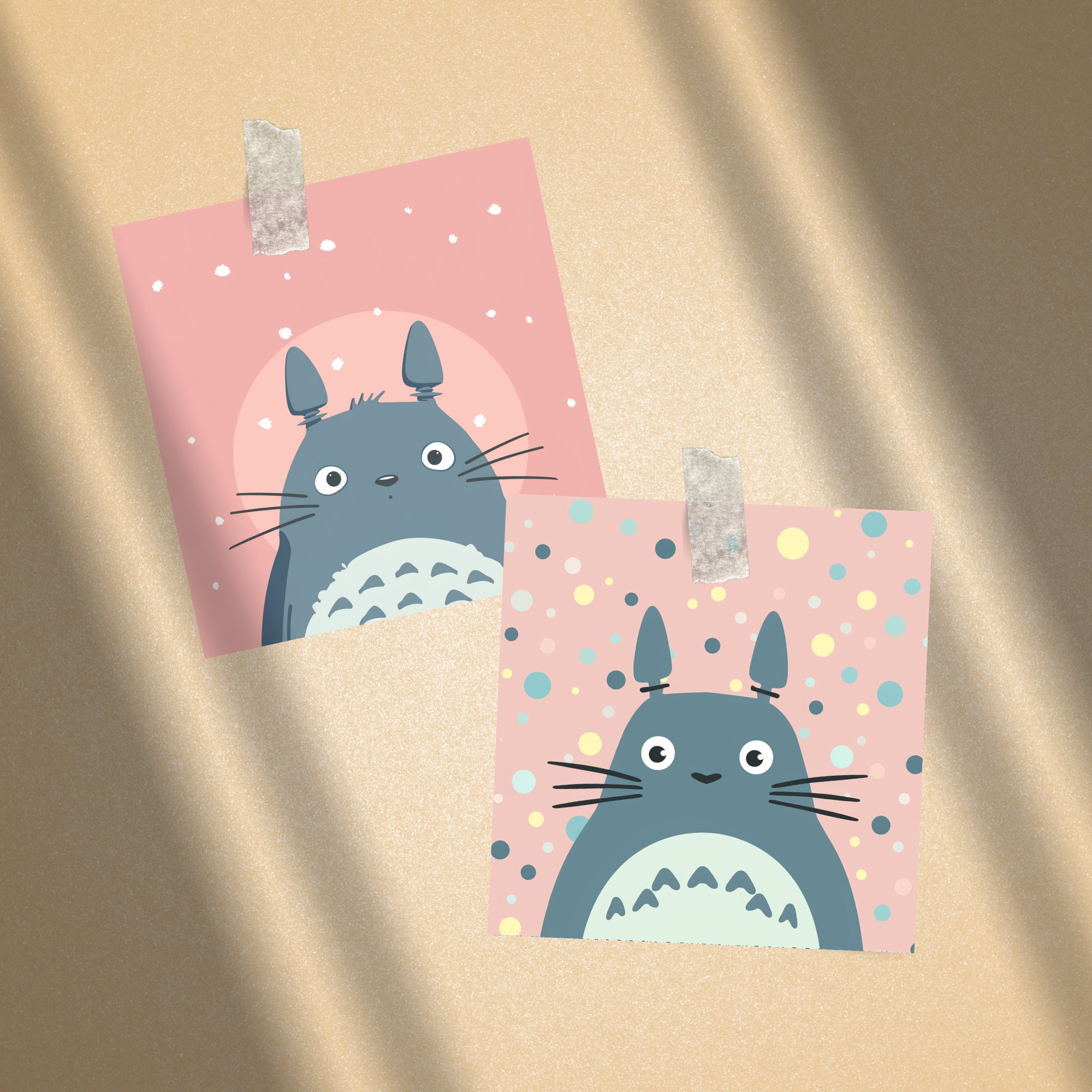 Totoro Digital Paper, Anime Clipart, Anime Digital Paper, 16 Png ...