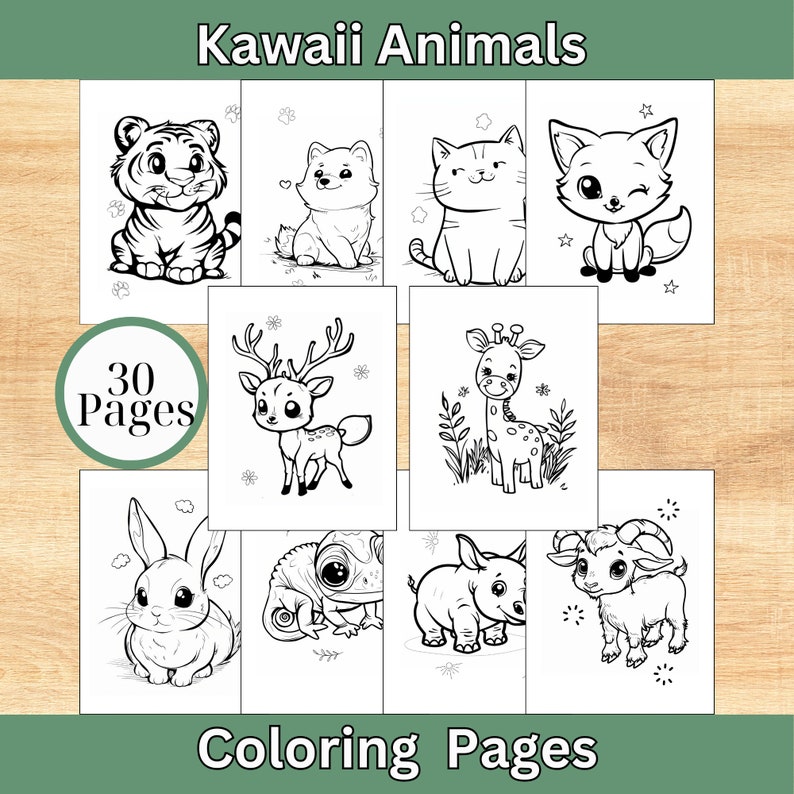 Printable Kawaii Animals Coloring Pages, 30 Printable Cute Kawaii ...