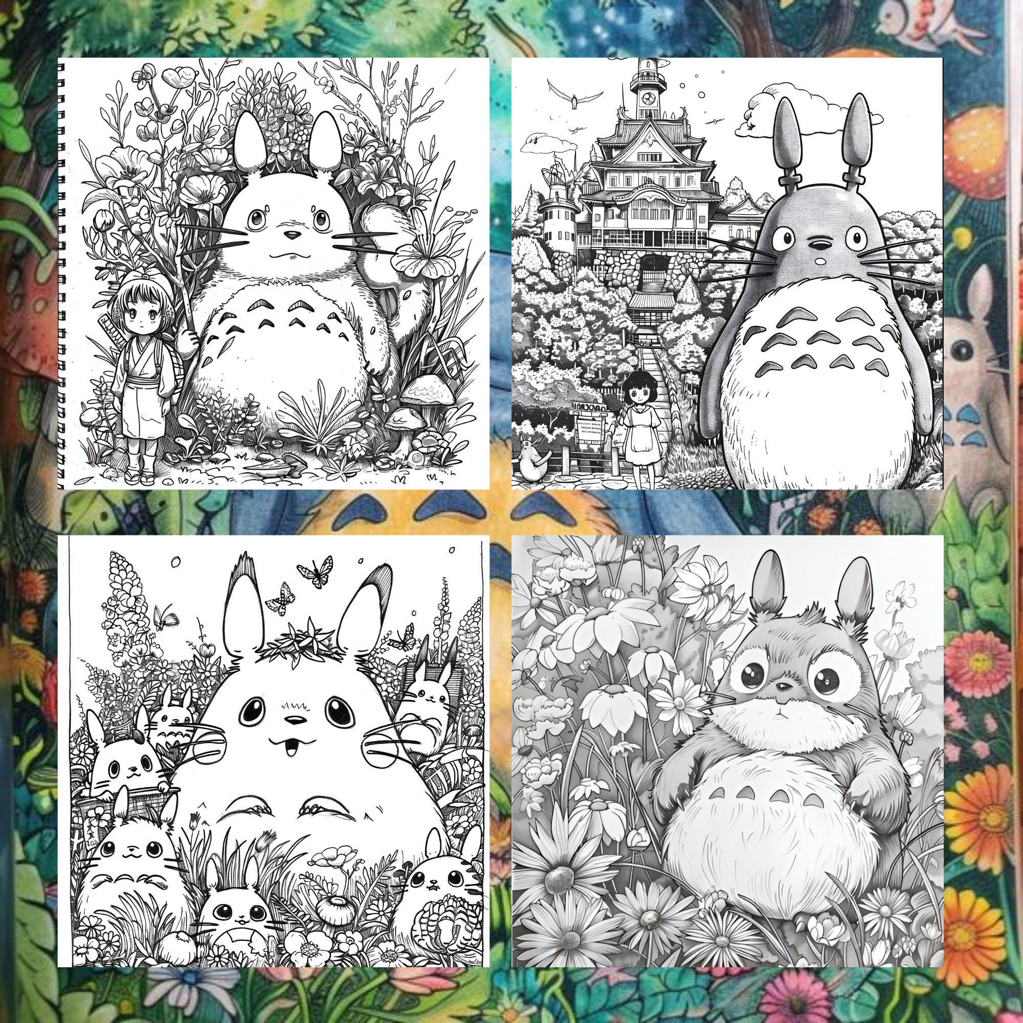 Studio Ghibli Coloring Pages Anime Coloring Pages Adult Coloring Pages ...