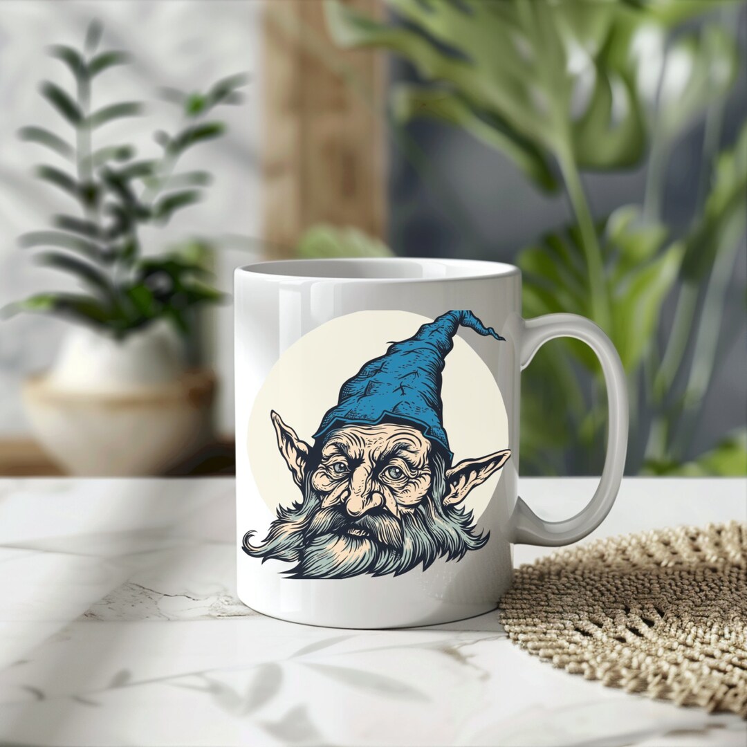 Evil Gnome Dwarf Mug, Gnome 11oz, Creepy Gnome Mug, Coffee Lovers Mug ...