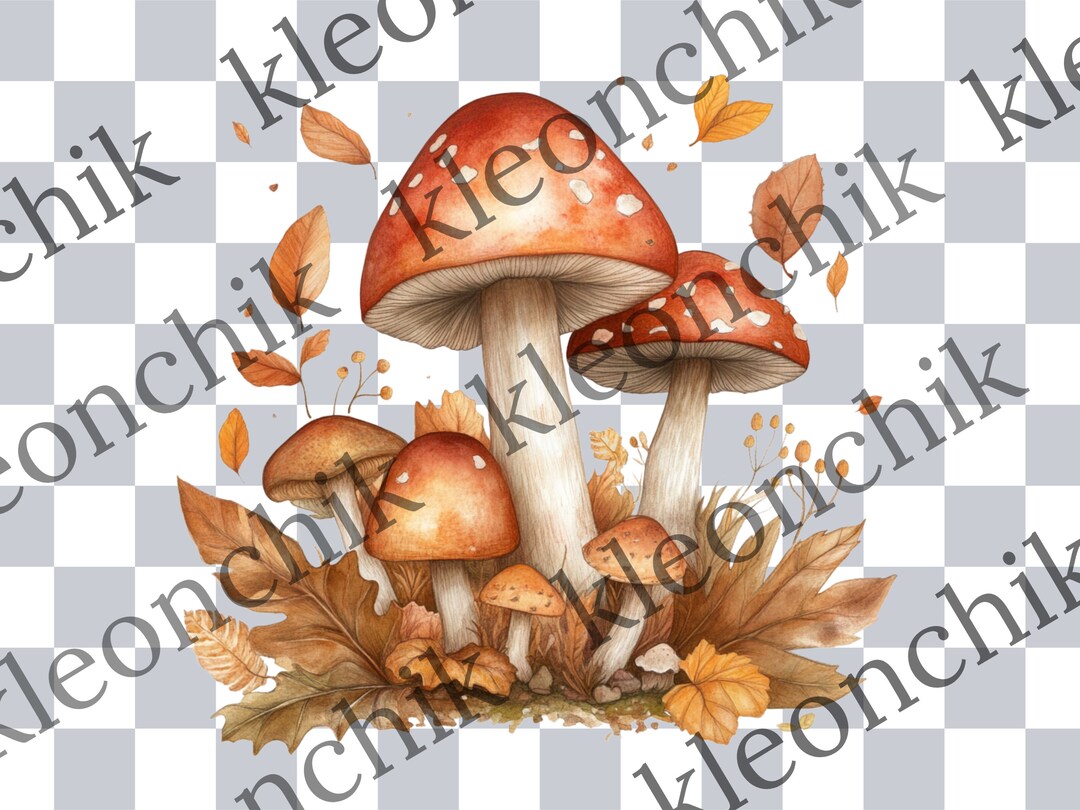 Mushroom Fall Png Autumn Mushroom Design Print Mushroom Svg Sublimation ...