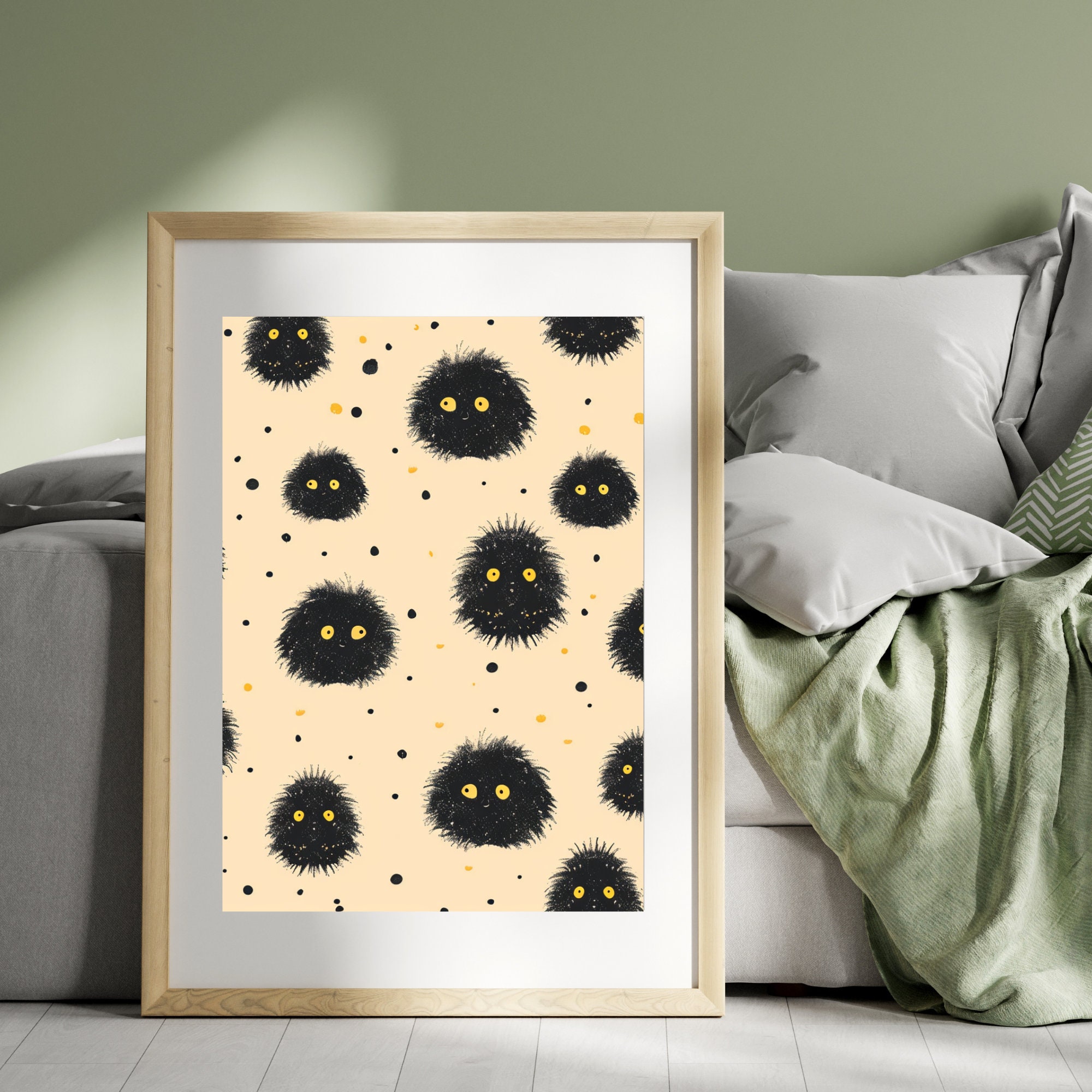 Spirited Away Soot Sprites Digital Paper: Anime Scrapbooking (digital ...