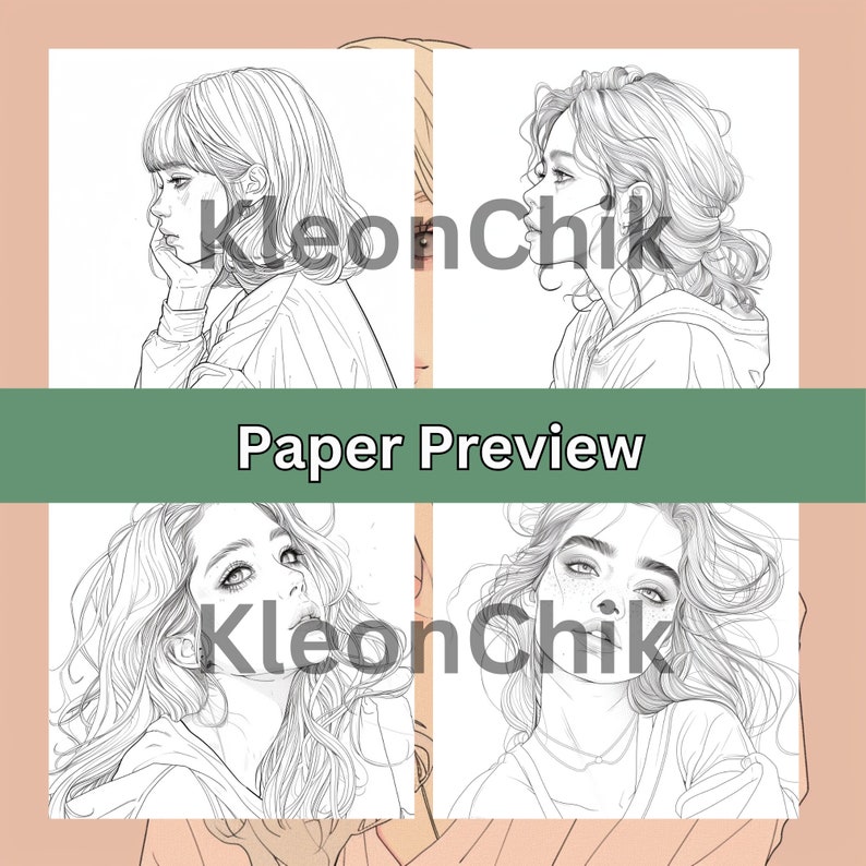 Asian Anime Coloring Pages Adult Coloring Book Printable Kawaii Anime ...