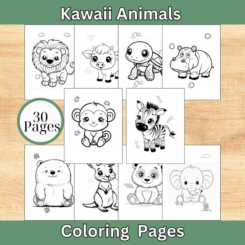 Printable Kawaii Animals Coloring Pages, 30 Printable Cute Kawaii ...