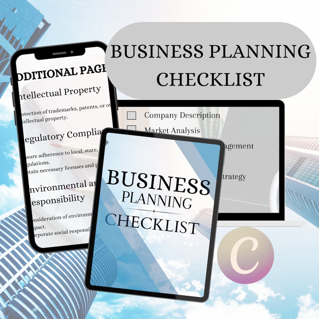 Editable Business Planning Checklist Business Planner Checklist ...
