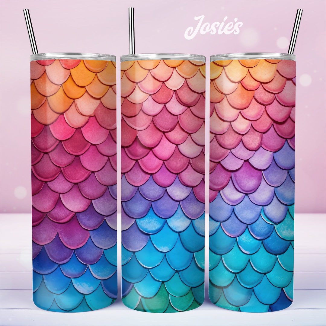 3D Fish Scale Pattern Fish Texture Mermaid Tumbler Wrap - Etsy