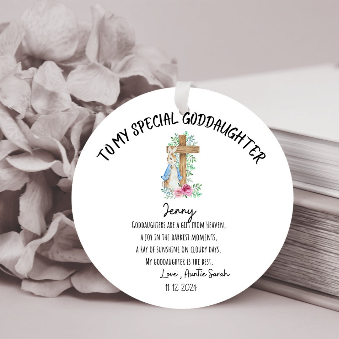 Personalized Goddaughter Ornament, Cute Angel Keepsake, Custom ...