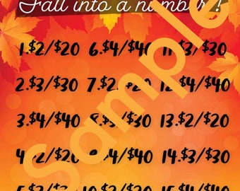 Printable Fall Bingo Sheet PDF Digital Download - Etsy