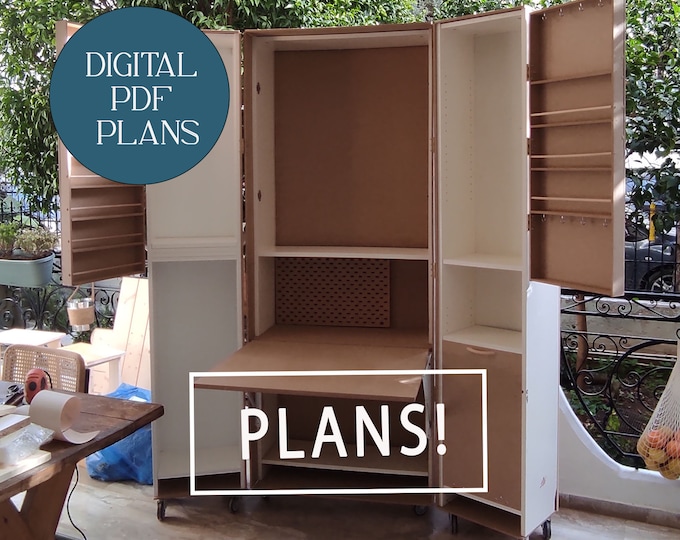 Craft Table Plan Compact Crafting Table Base Plan Fold Down Craft Table ...