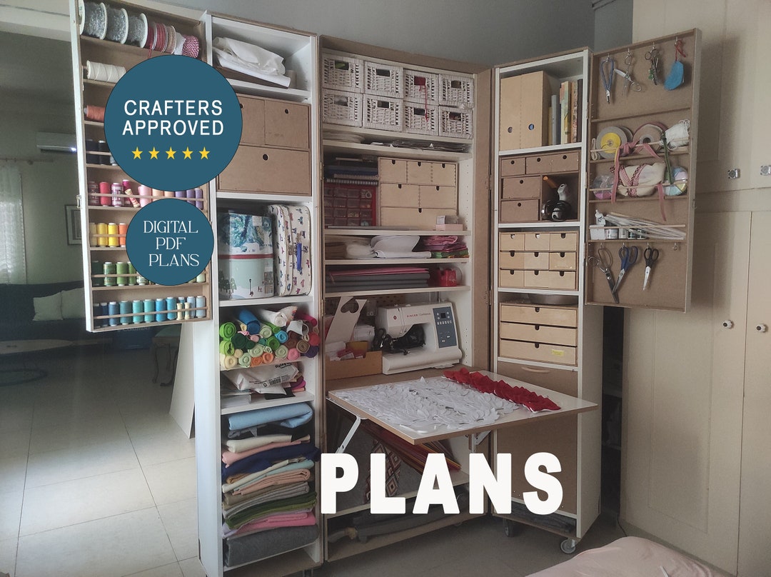 Craft Table Plan Compact Crafting Table Base Plan Fold Down Craft Table ...