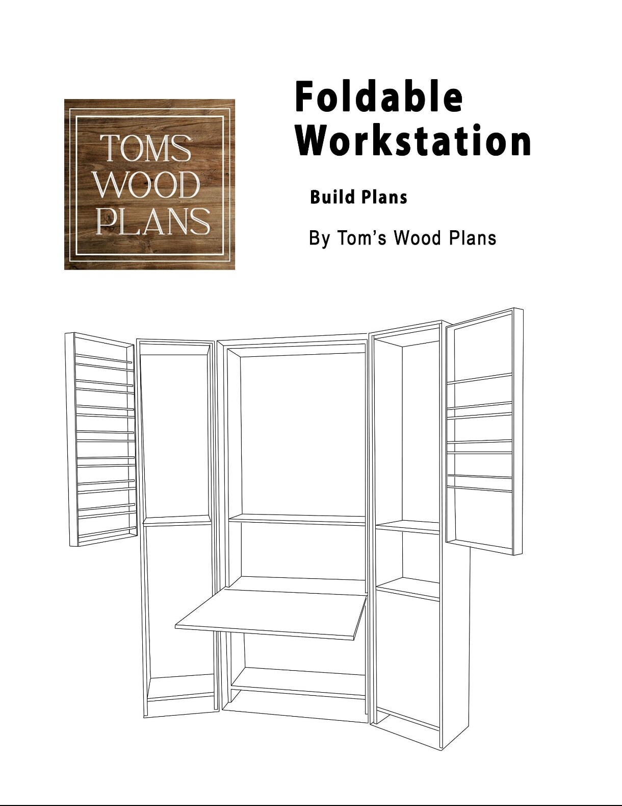 DIGITAL Download PDF PLANS for the Craft Cabinet Foldable Craftroom ...