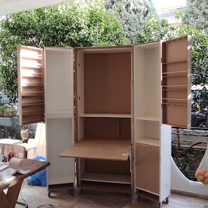 Craft Table Compact Crafting Table Base Storage Cabinet Craft Supplies ...