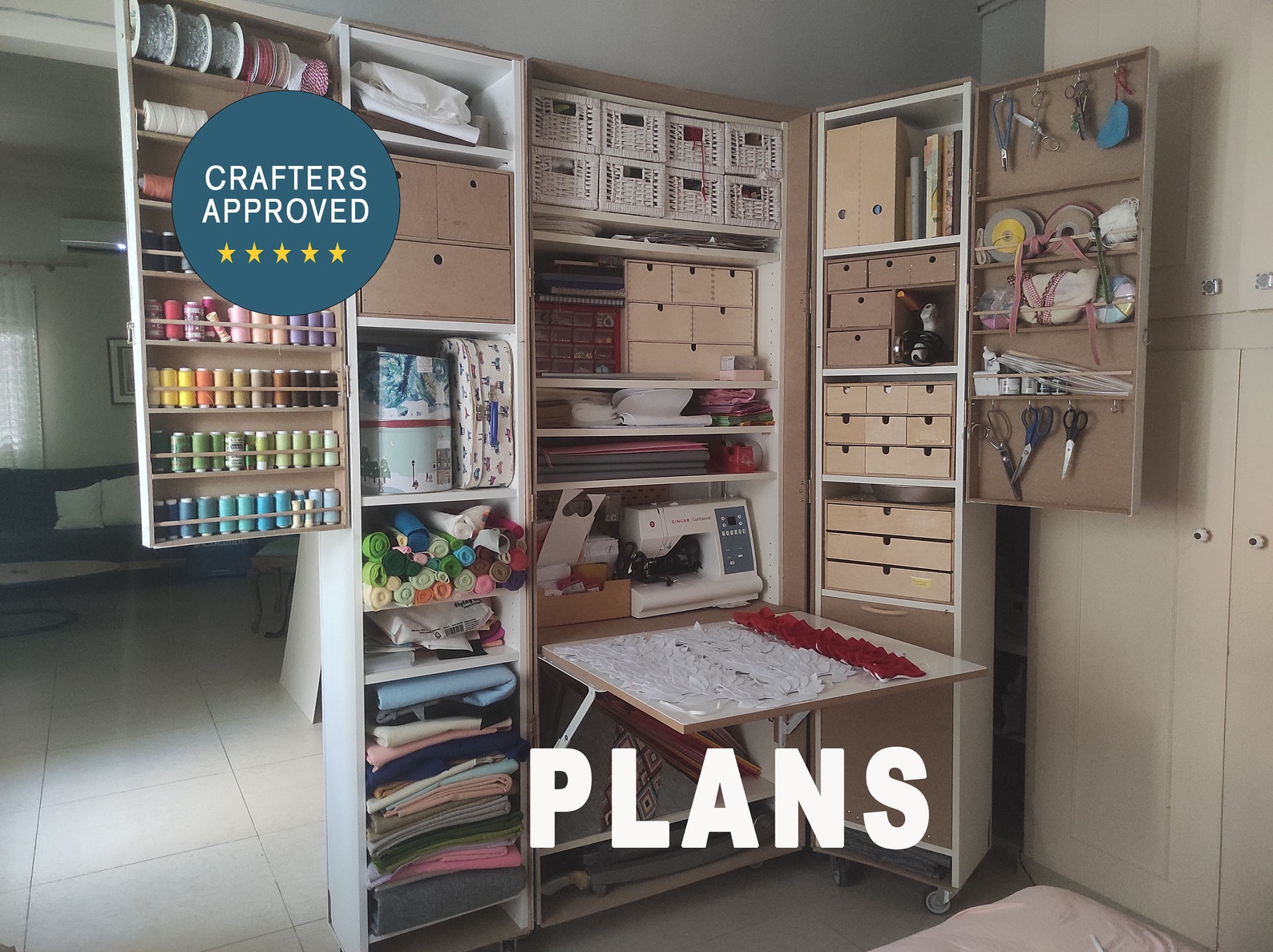 Craft Table Plan Compact Crafting Table Base Plan Fold Down Craft Table ...